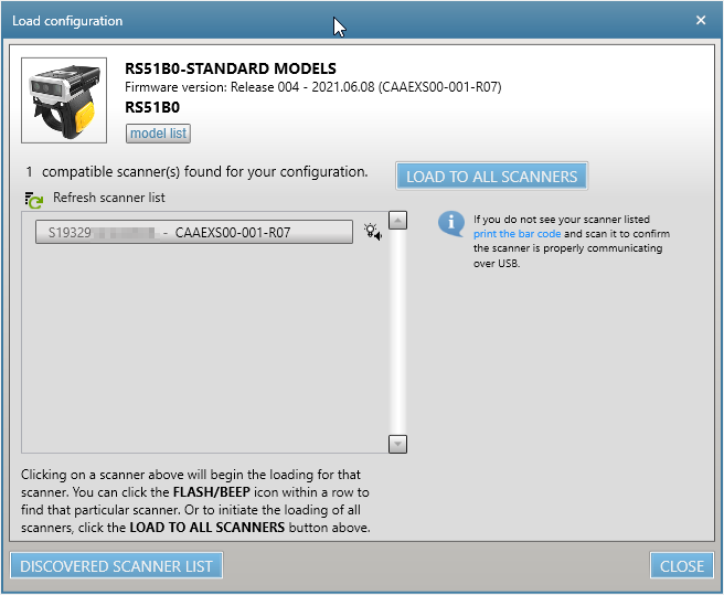 Cloning RS5100 Settings Using 123Scan Utility