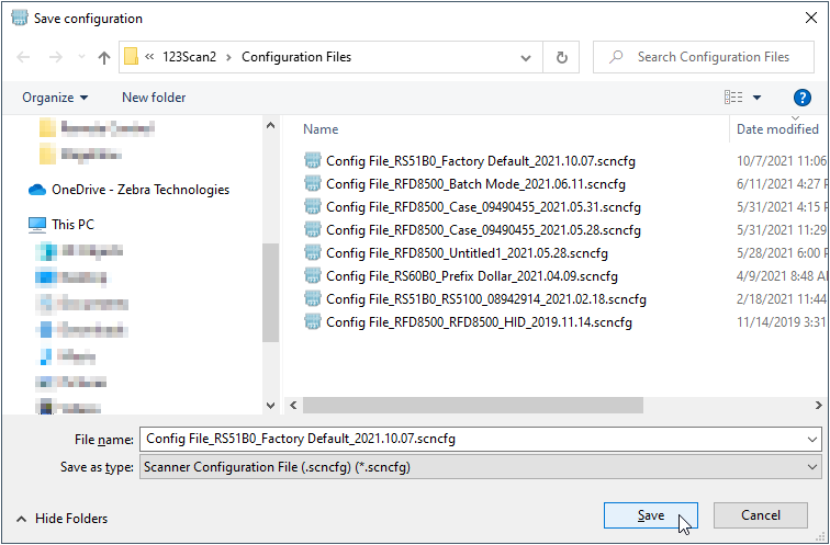 Cloning RS5100 Settings Using 123Scan Utility
