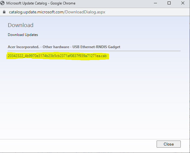 Installa il driver RNDIS per connettere il lettore RFID tramite USB
