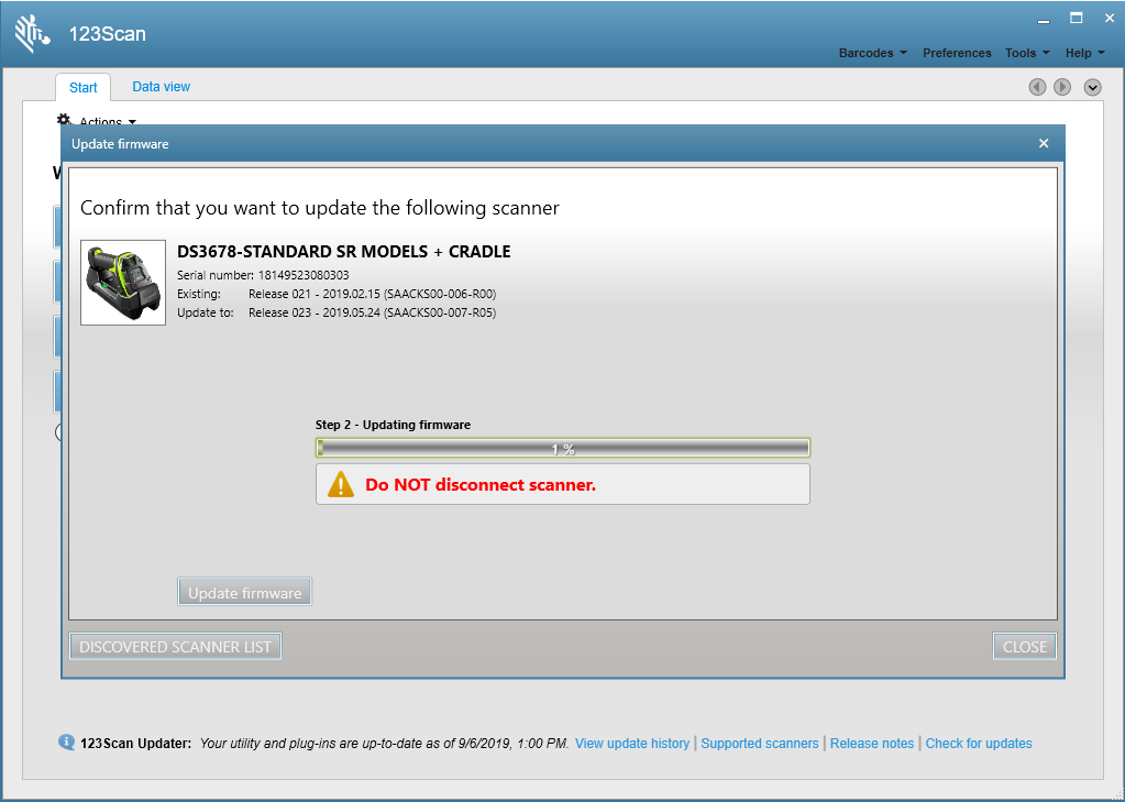 Update Scanner Firmware