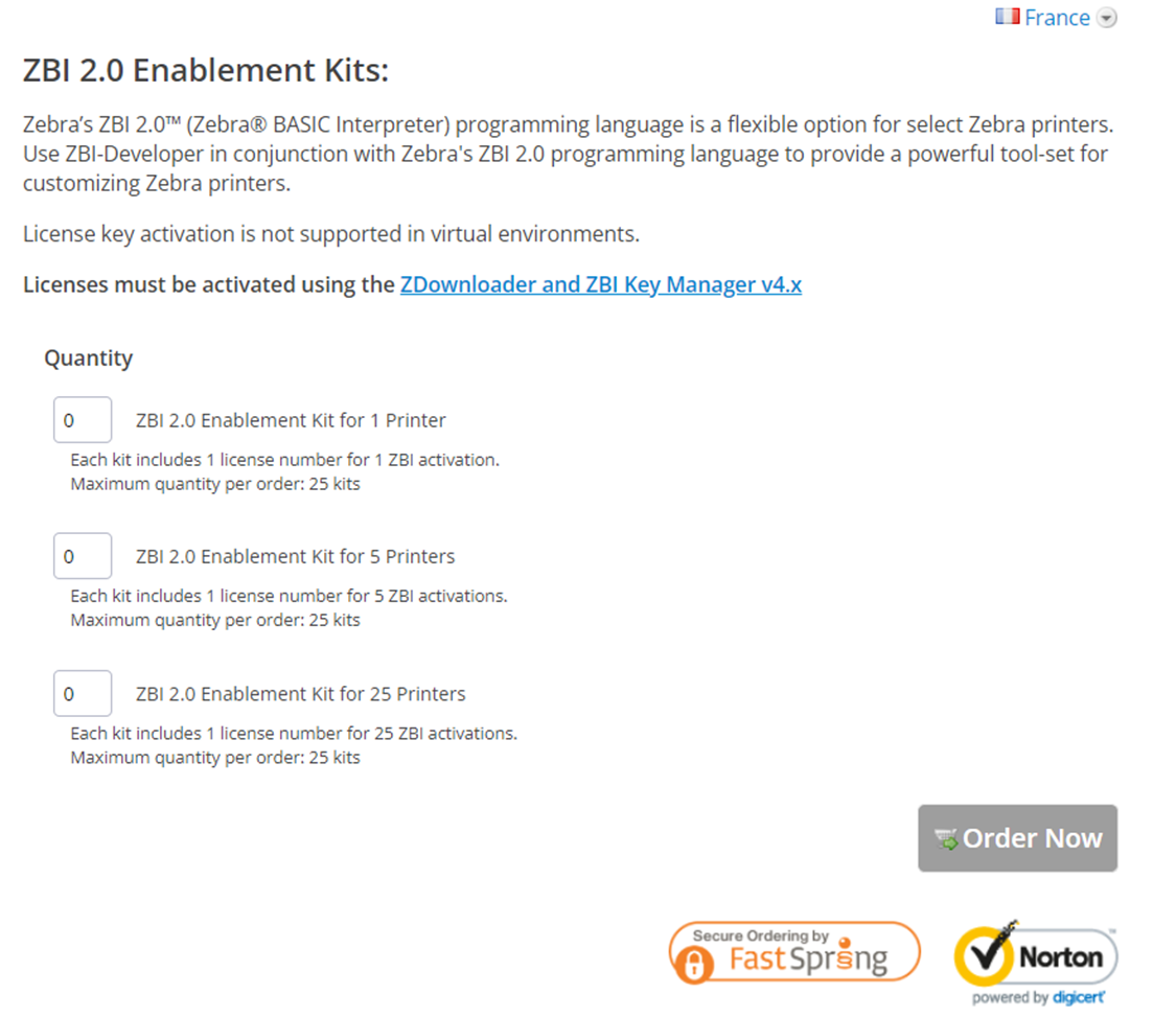 Activating ZBI (Zebra Basic Interpreter)
