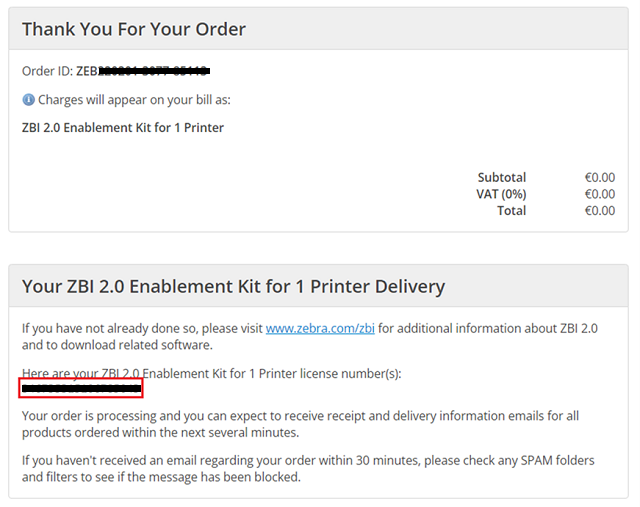 Activating ZBI (Zebra Basic Interpreter)