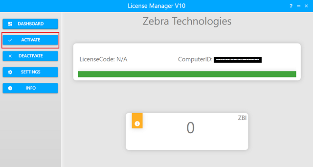 Activating ZBI (Zebra Basic Interpreter)