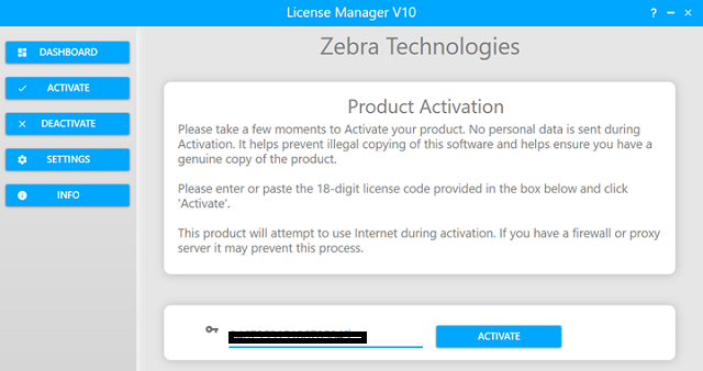 Activating ZBI (Zebra Basic Interpreter)