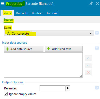 ZebraDesigner 3: Using Concatenation Feature