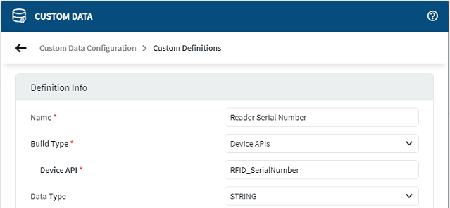 Zebra FX 시리즈 고정형 RFID 리더용 SOTI MobiControl에서 사용자 지정 데이터 구성