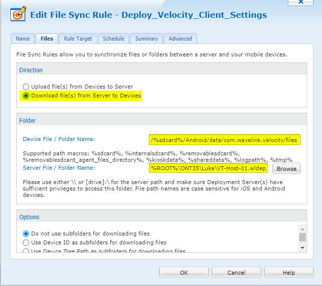 Distribuer les paramètres du client Velocity via la gestion des ...