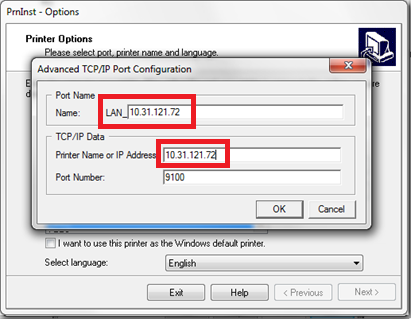 Zebra Setup Utilities：使用 IP 地址安装 USB 驱动程序或网络驱动程序
