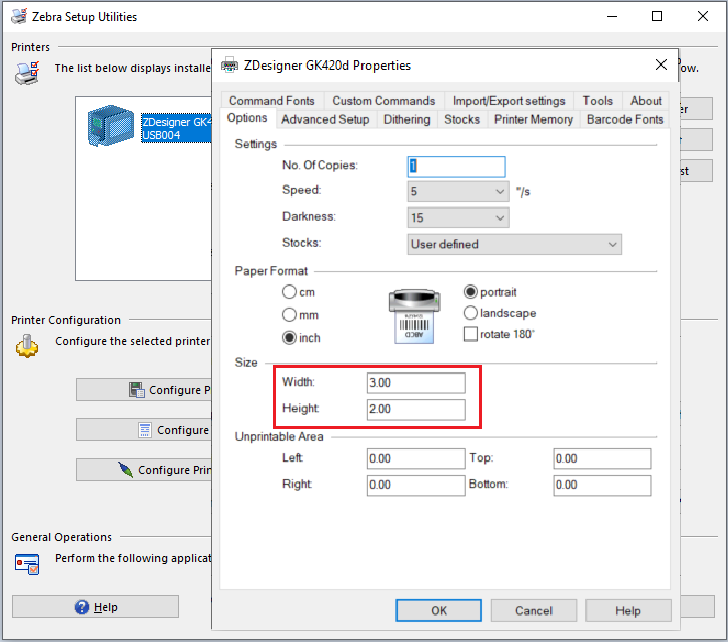 Zebra Setup Utilities：使用 Ip 地址安装 Usb 驱动程序或网络驱动程序