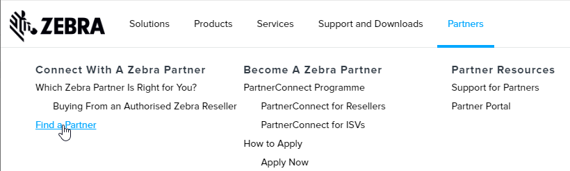 Individuazione di un partner Zebra