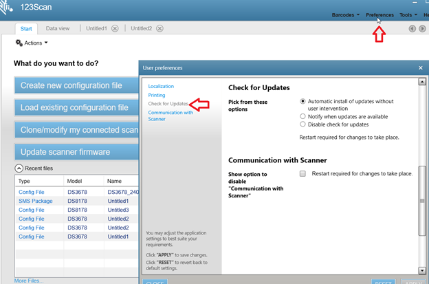 Aktualisieren Sie die 123Scan Utility Plug-Ins