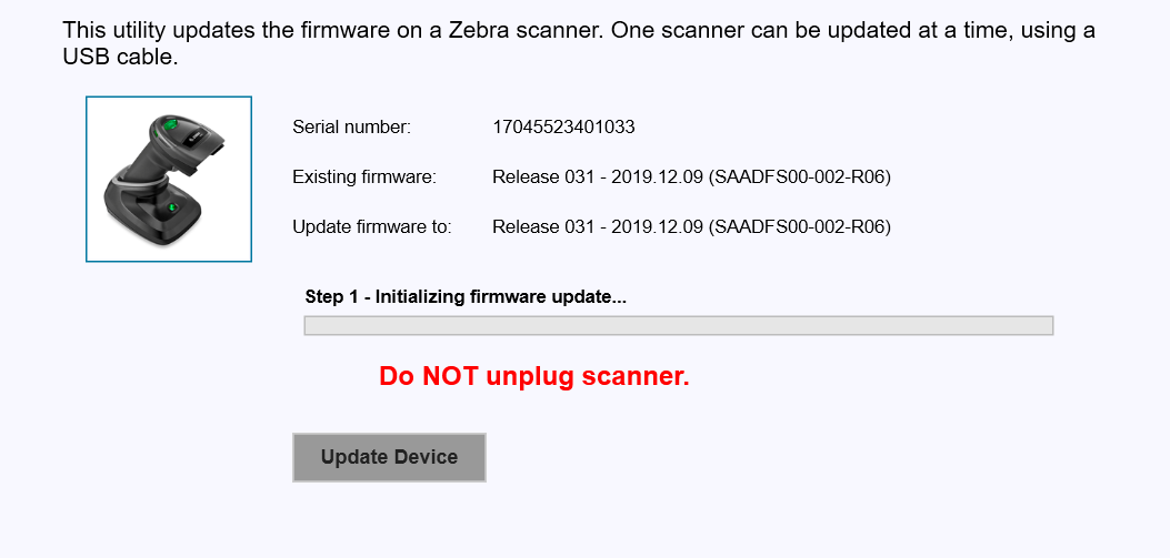 Update a Scanner Using Scanner Update Utility