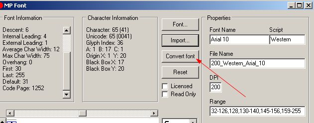 Zebra Kiosk Printer Font Conversion