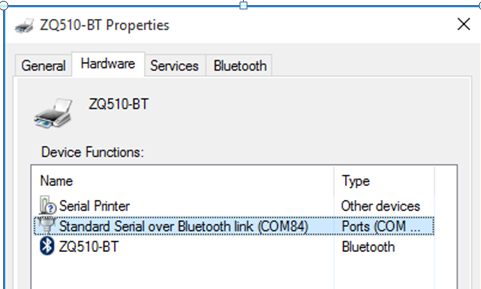 Configuración de Bluetooth de Windows 10 con impresoras Zebra
