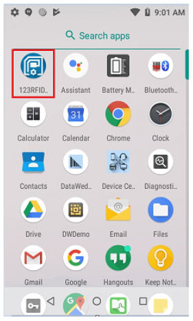 Nom du package pour 123RFID Mobile