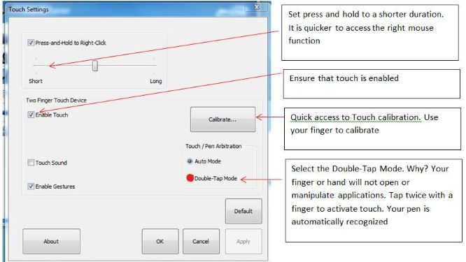 J3500 Touch Instellingen Best practices
