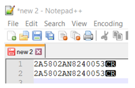 Data Showing CR and LF When Scan Add Enter Key from Product User Guide
