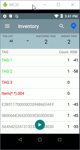 Enabling Tag List Mode on 123RFID Mobile