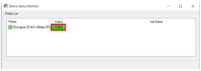 Zebra Status Monitor Installation