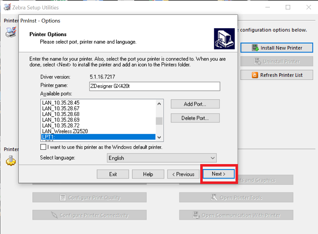 Installazione di Zebra Status Monitor