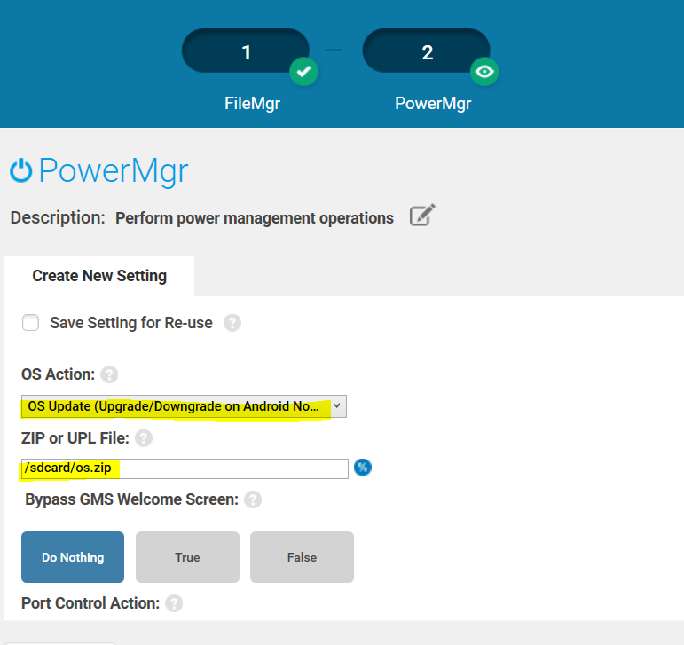 Update OS Using StageNow Xpert Mode