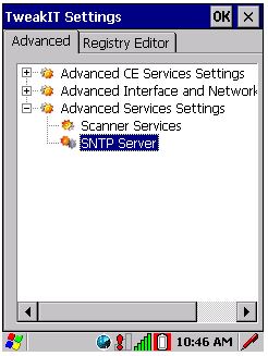 Simple Network Time Protocol (SNTP) を有効にする