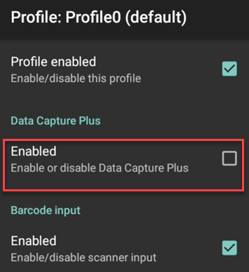 Enable and Disable Data Capture Plus