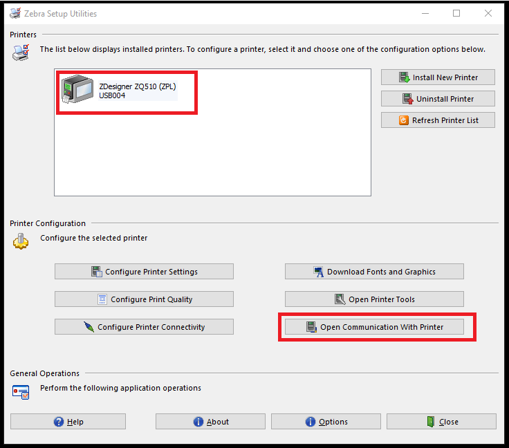 Setup ZQ5XX With Battery Eliminator Vehicle Cradle to Print from Windows OS