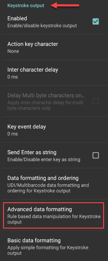 DataWedge: Configuring an ADF Rule to Send a Carriage Return After Each Scan