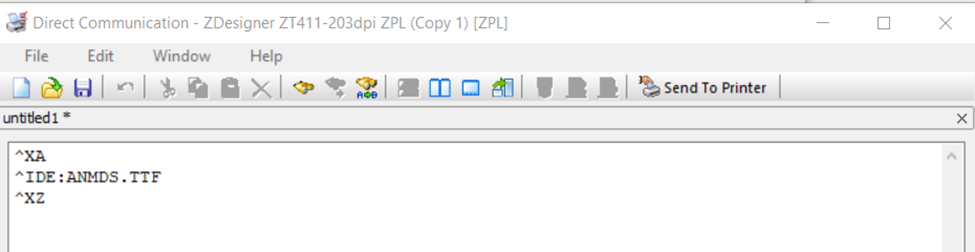 Delete Font From Printer Using ZPL Command