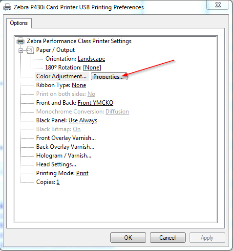 Zebra Card Printer Not Printing Colors Correctly