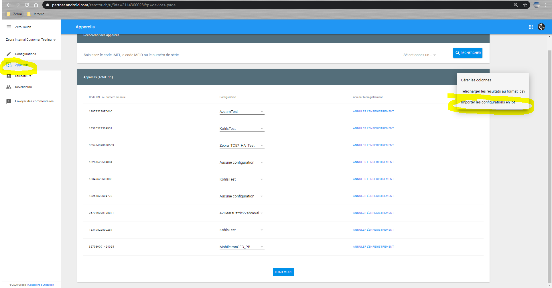 Zebra Technologies 장치용 Android Zero Touch 활성화