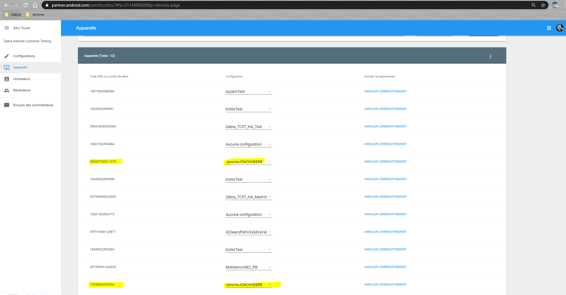 Habilitación de Android Zero Touch para dispositivos de Zebra Technologies