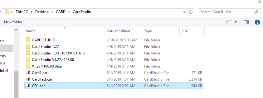 Import Card Design from CardStudio 1.3 to CardStudio 2.0