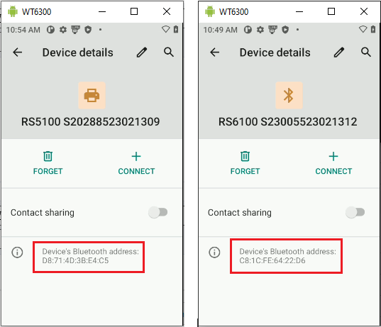 Suchen Sie die Bluetooth-MAC-Adresse