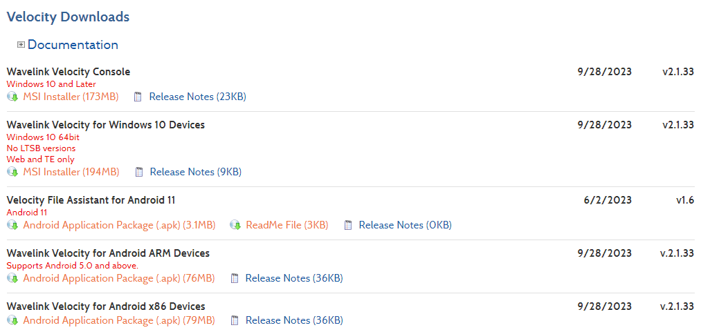 Обновите консоль и клиент Velocity