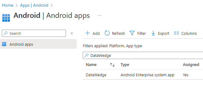 Enable DataWedge Application in Android Devices
