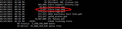 Using the ZPL Command ~DY to Print a PNG Monochrome Graphic on a Label