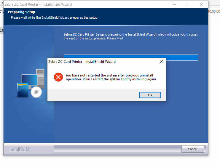 Resolving Error "You did not restart your computer after the last uninstall, please restart and ...