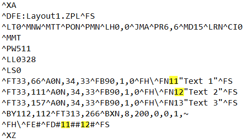 ZebraDesigner: Store Concatenate Function Linked to a Variable Field
