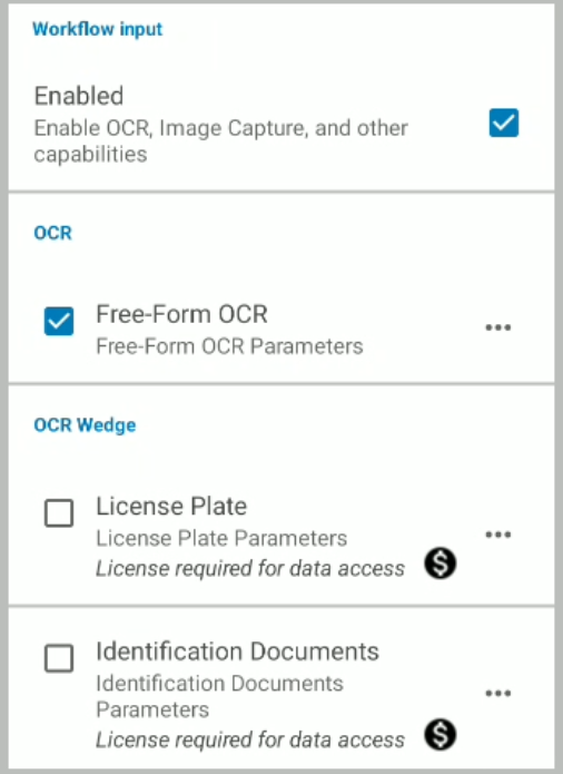 RS5100 DataWedge OCR Wedge