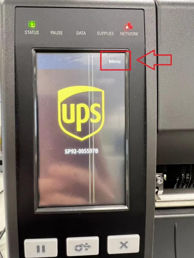 Accessing UPS ZT411 Printer's Generic Menu