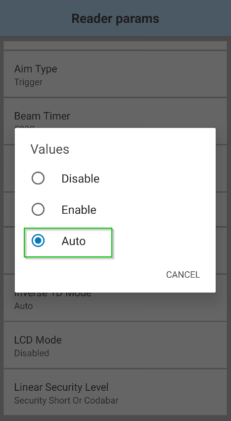 DataWedge: Enabling 1D Inverse Barcode Decoding