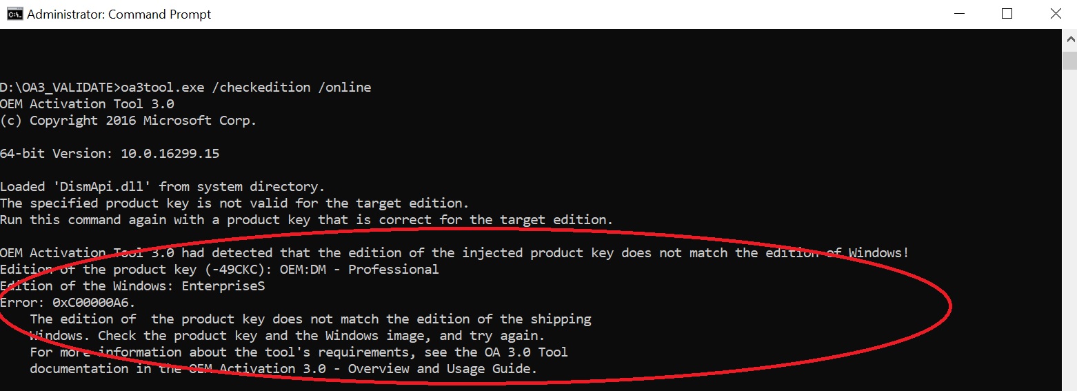 L10 Windowsタブレットの組み込みアクティベーション タイプを確認する