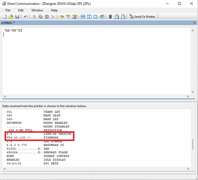 Checking Printer Firmware Build