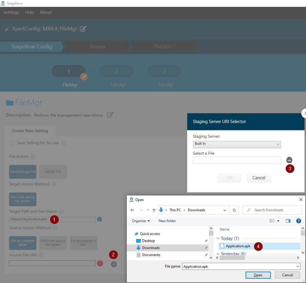 Using File Manager in StageNow