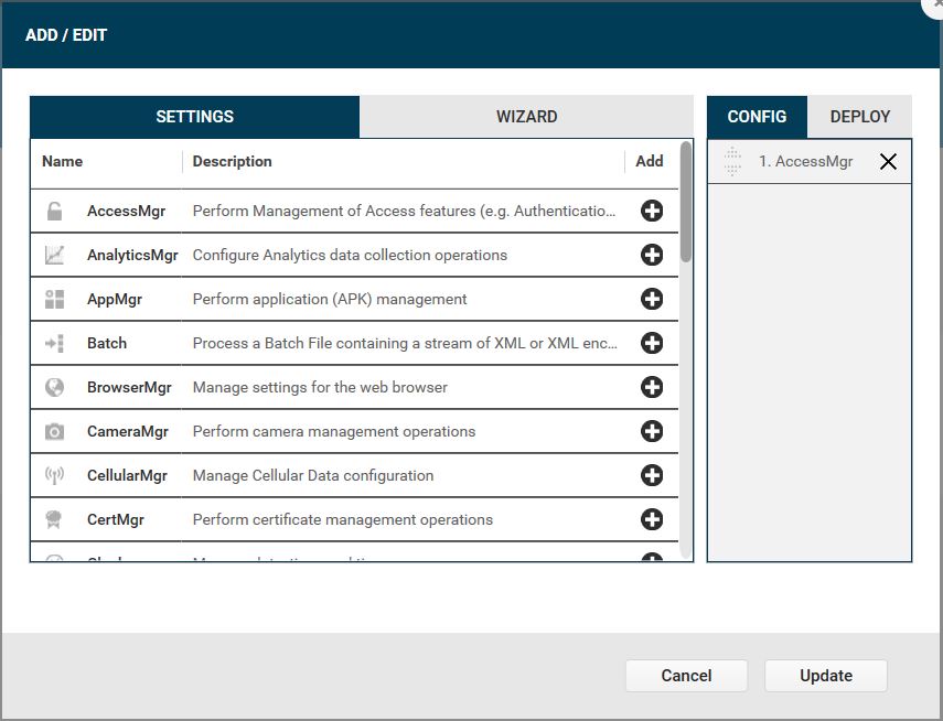 Set System Settings Access Using StageNow Tool