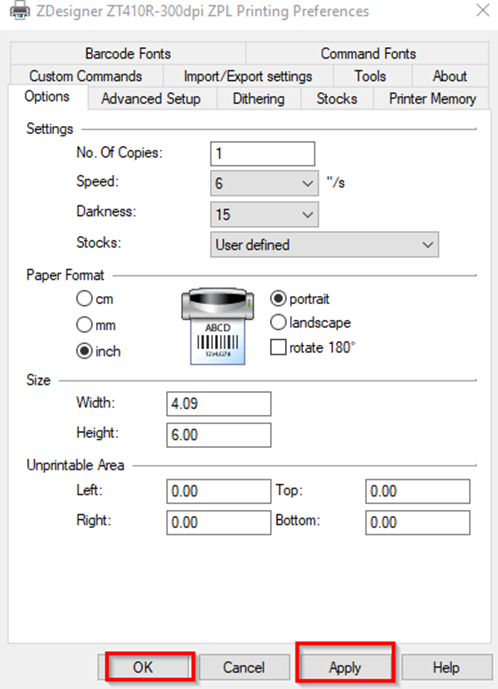 Setting Darkness and Speed with ZDesigner Driver V5