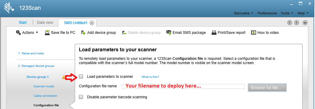 Creating and Deploying SMS Package for Zebra Scanners