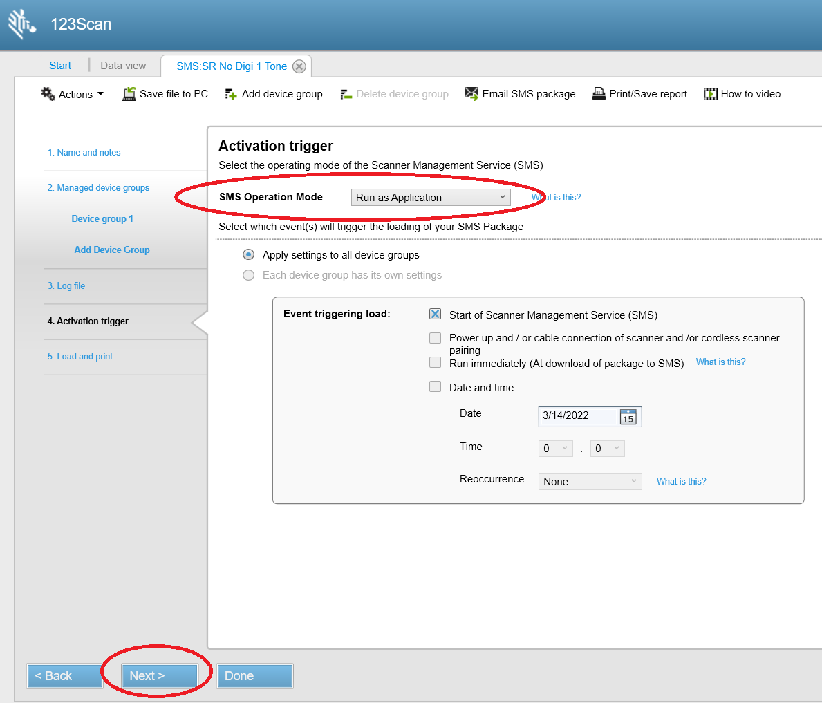 Creating and Deploying SMS Package for Zebra Scanners